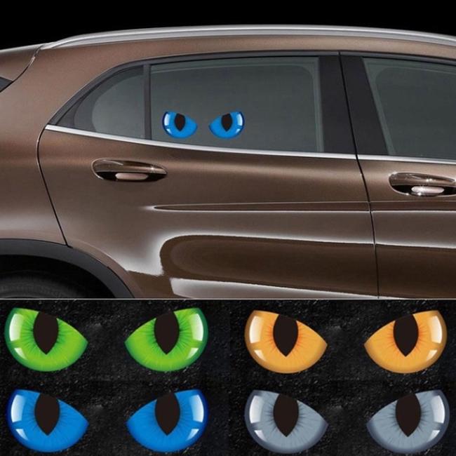 Buy Cat Eyes Car Sticker Truck Head Engine Rearview Mirror Window Cover ...