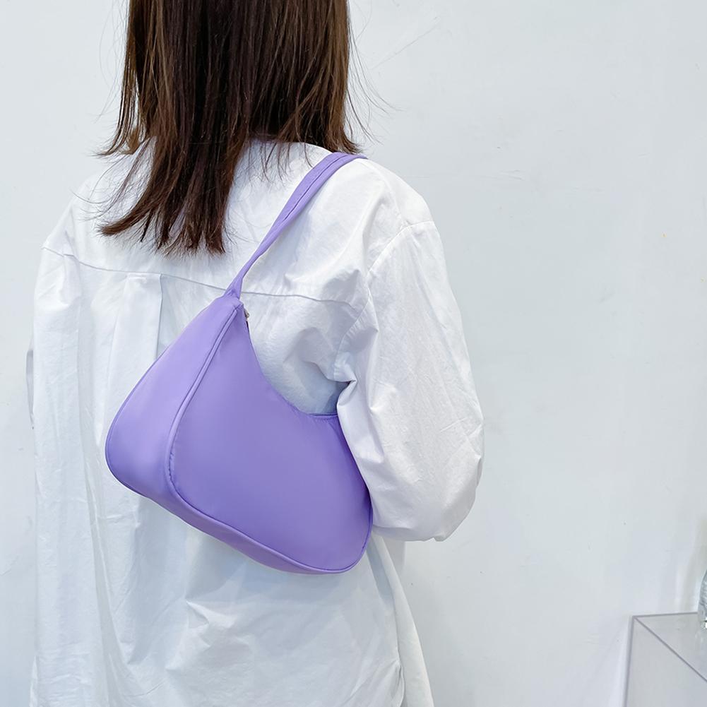 Cheap Fashion Solid Color Underarm Bag Nylon Hobos Bag Women Zipper ...