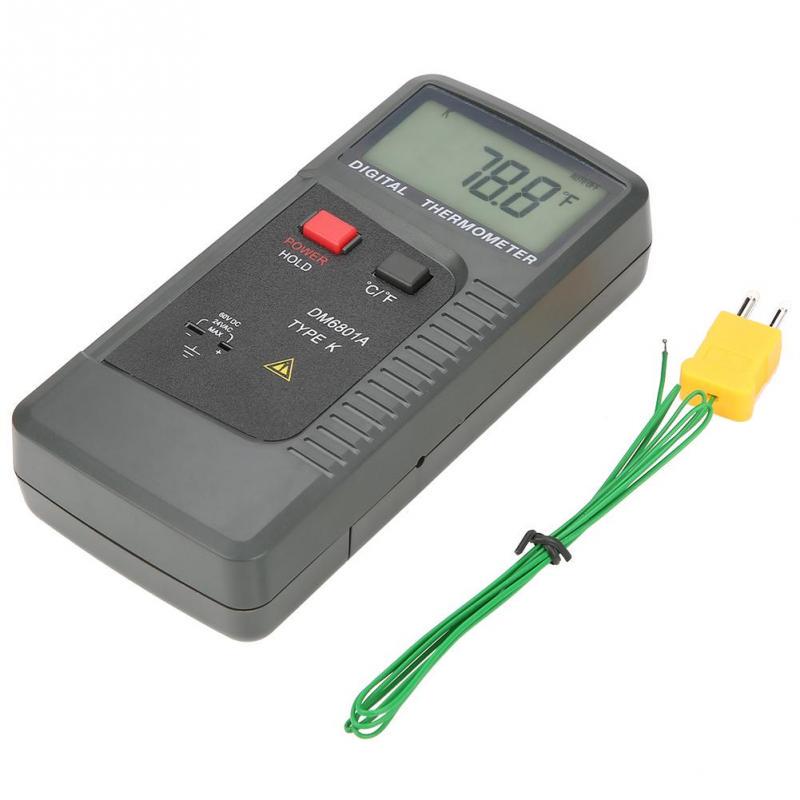 Buy DM6801A K-Type Thermocouple Digital Thermometer Contact Type Dual ...