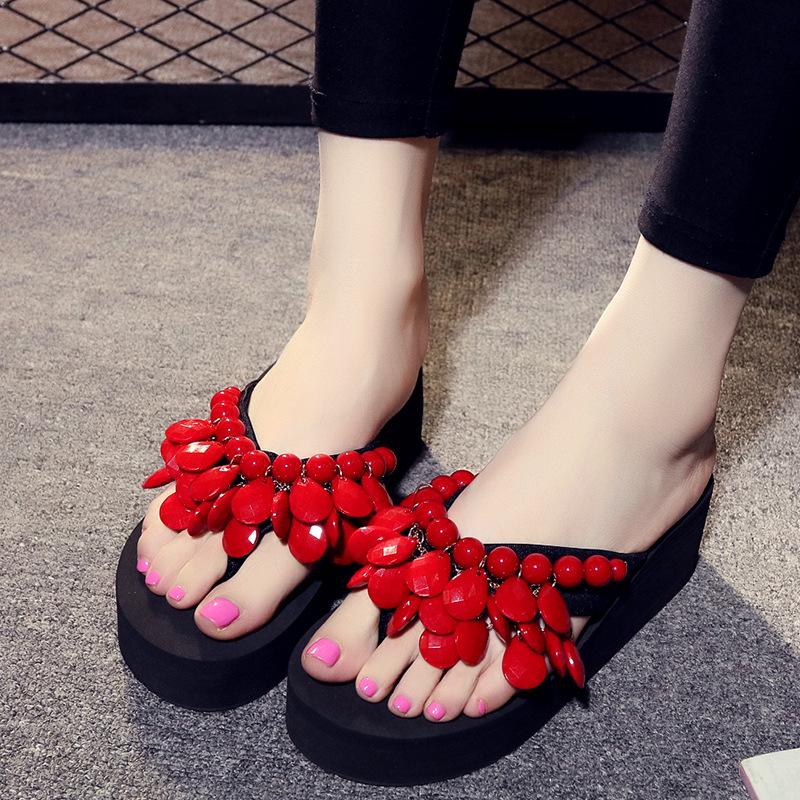 Buy Korean Fashion Handmade Beaded Beach Sandals at affordable prices ...