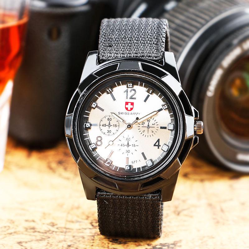 Buy Quartz Watch Army Soldier Military Canvas Strap Fabric Analog Wrist ...