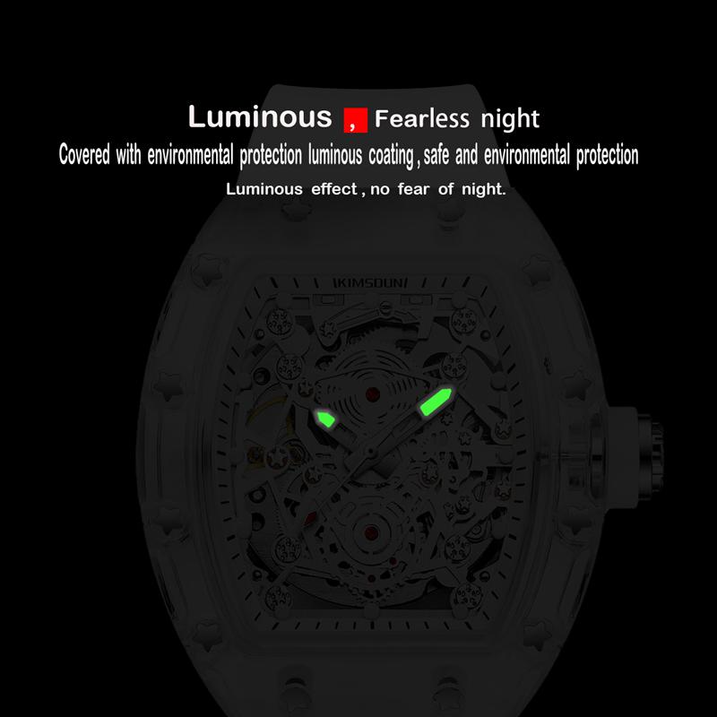 Buy 2022 KIMSDUN Watch Men's top brand luxury clock transparent barrel ...