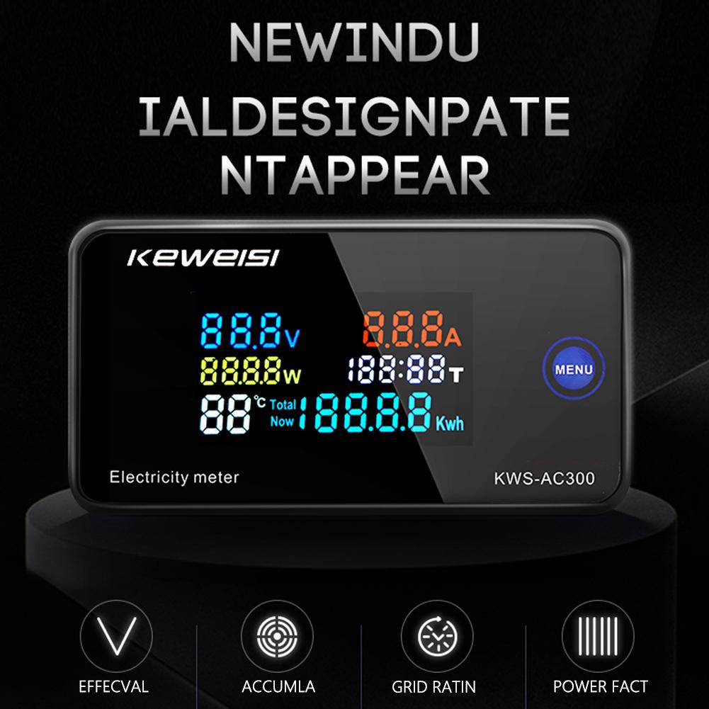 Cheap Digital Electricity Energy Meter AC 50-300V Strong Toughness 6in1 ...