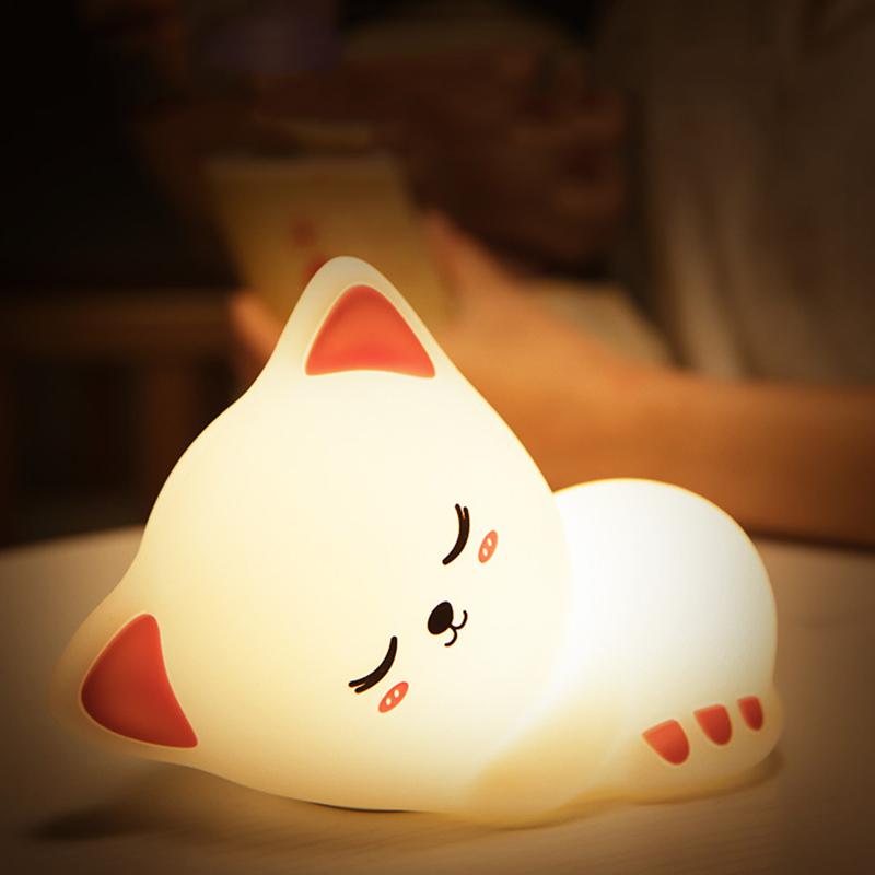 Cheap Soft Silicone Light Cute Cat Night Light Pat Light For Liveroom ...