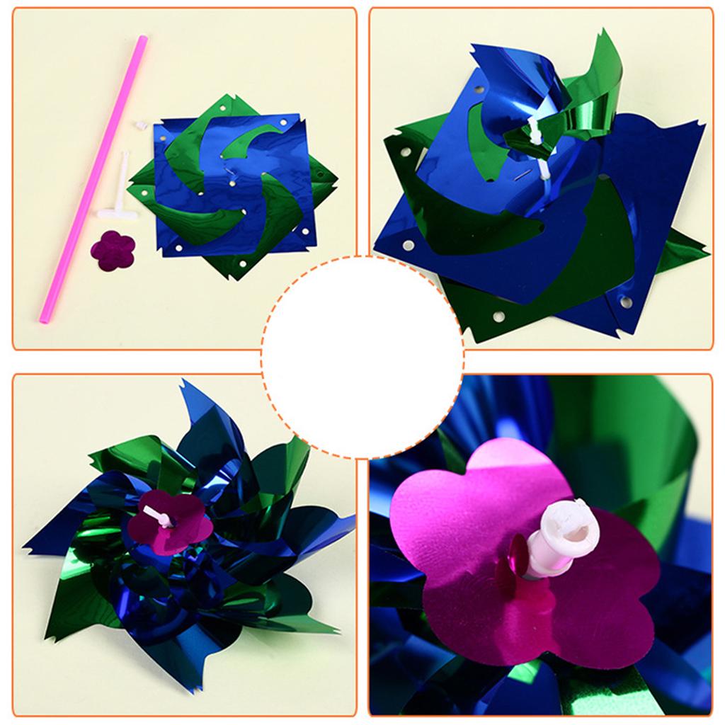 Buy 100-Piece Random Color Rainbow Pinwheel DIY Toy Party Pinwheels ...