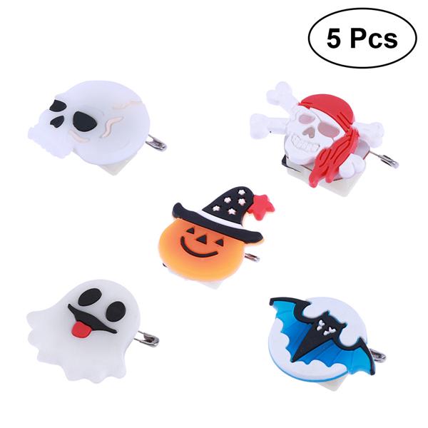 5pcs Halloween Brooch Pumpkin Cartoon Flashing Lovely Brooch Pins for ...