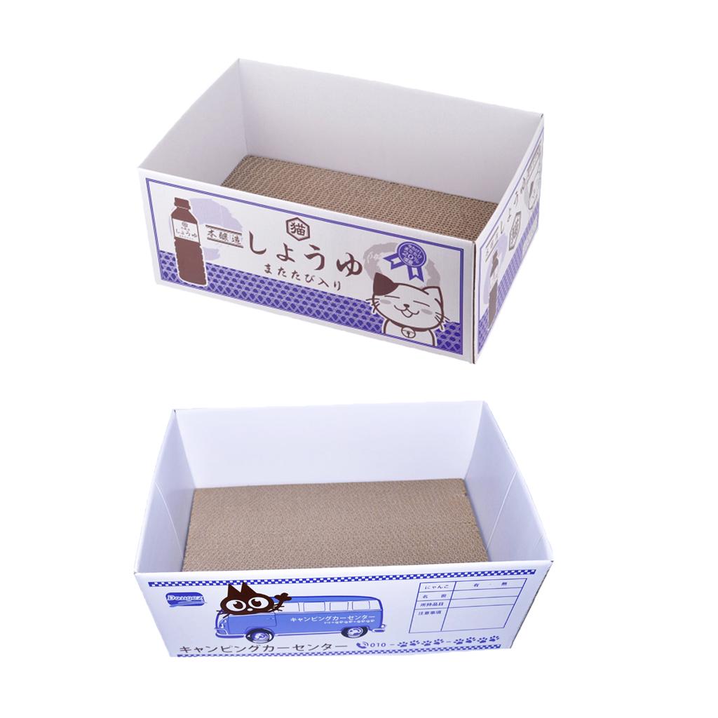Cat Scratch Board Box Carton Pet Nest Bed Cat Scratching Mat Toy Soy ...
