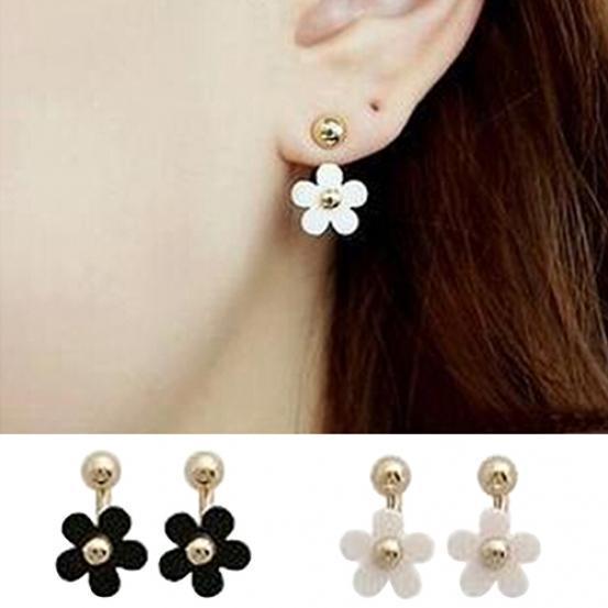 Buy Women's Daisy Flower Wear Double Side Ear Stud Earring at ...