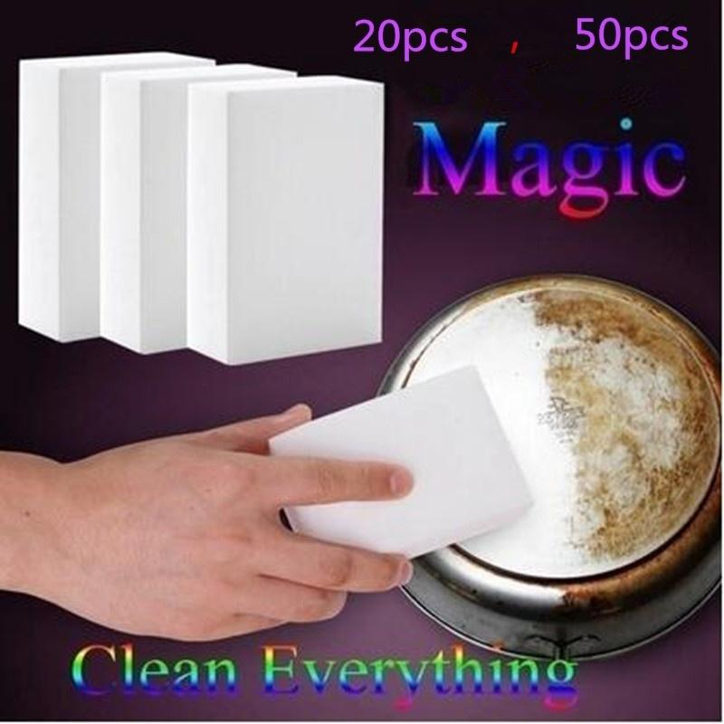 100pcs Magic Sponge Eraser Clean Melamine Multi-Function Foam Cleaner ...