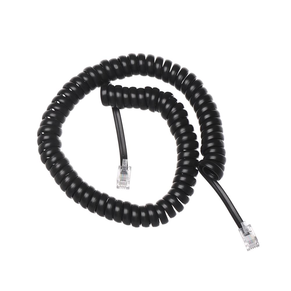 White Spiral Cable Coiled Phone Curve Handset Line Connector Wire ...