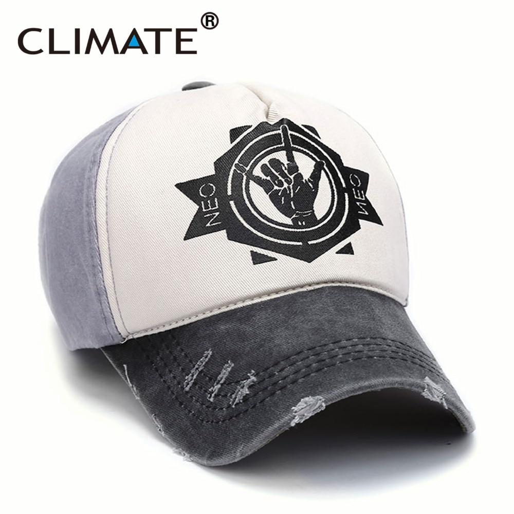 Climate Cool Rock Fans Baseball Cap Contrast Color Lover Youth Washed ...