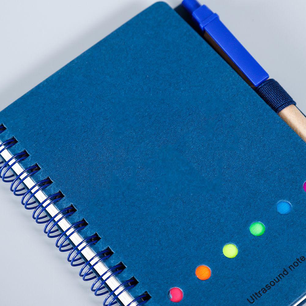 Page Marker Travel Notepad with Pen Lined Spiral Notebook Colored Index ...