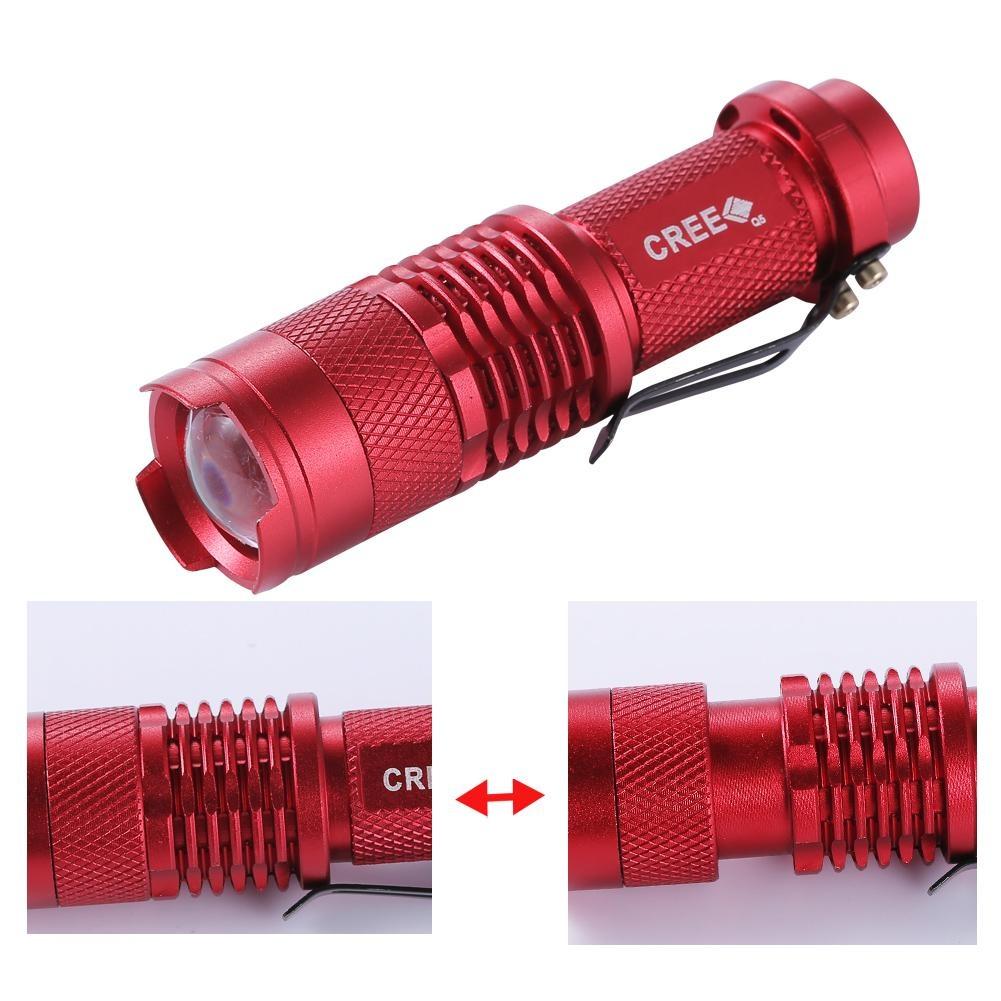 Ultrafire Cree Q5 LED Adjustable Focus Zoomable LED Flashlight Torch ...