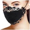 Buy 2PC Delicate Lace Applique Breathable Protection Face Cover Reuse ...