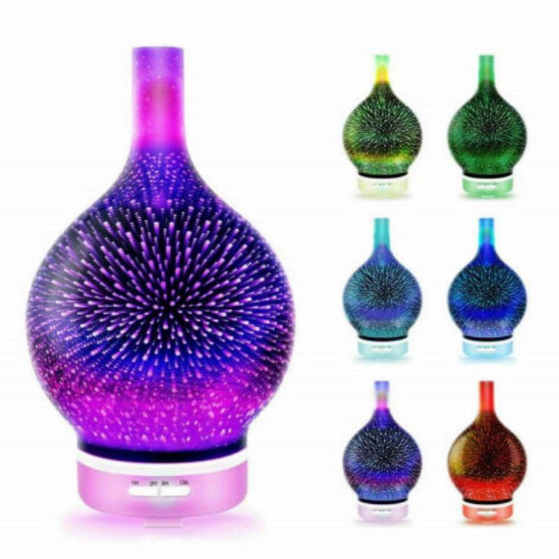 Buy 3D Colorful LED Aromatherapy Humidifier Electric Air Purifier ...