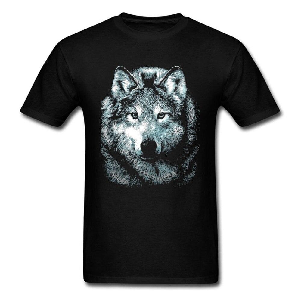 Stay Wild Wolf Face Shirt Cool Printed Fashion Tops Shirts Moon Howl ...