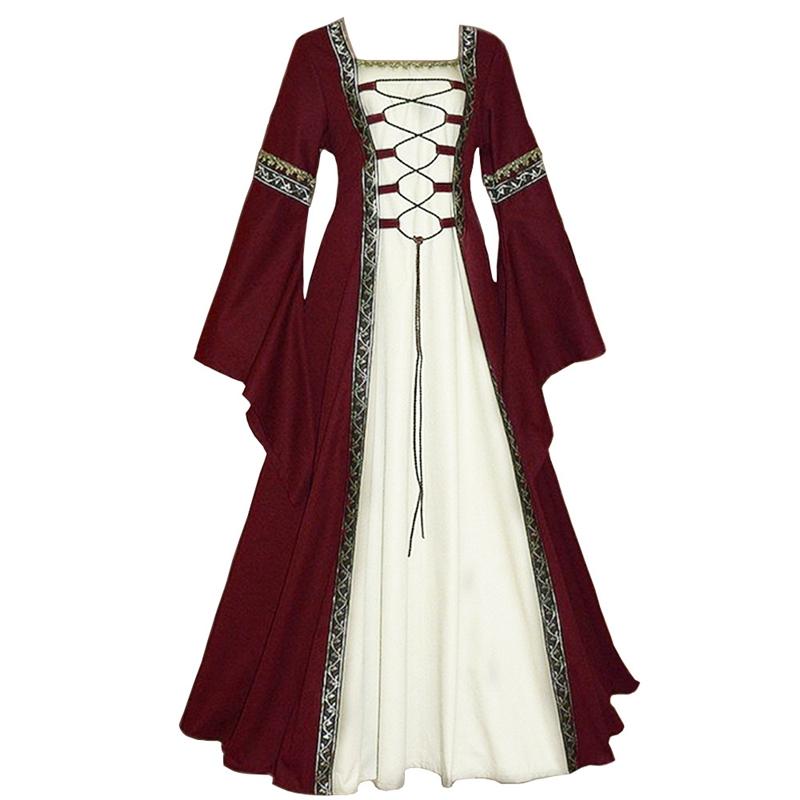 Halloween Women European Medieval Court Fancy Vampire Cosplay Costume ...