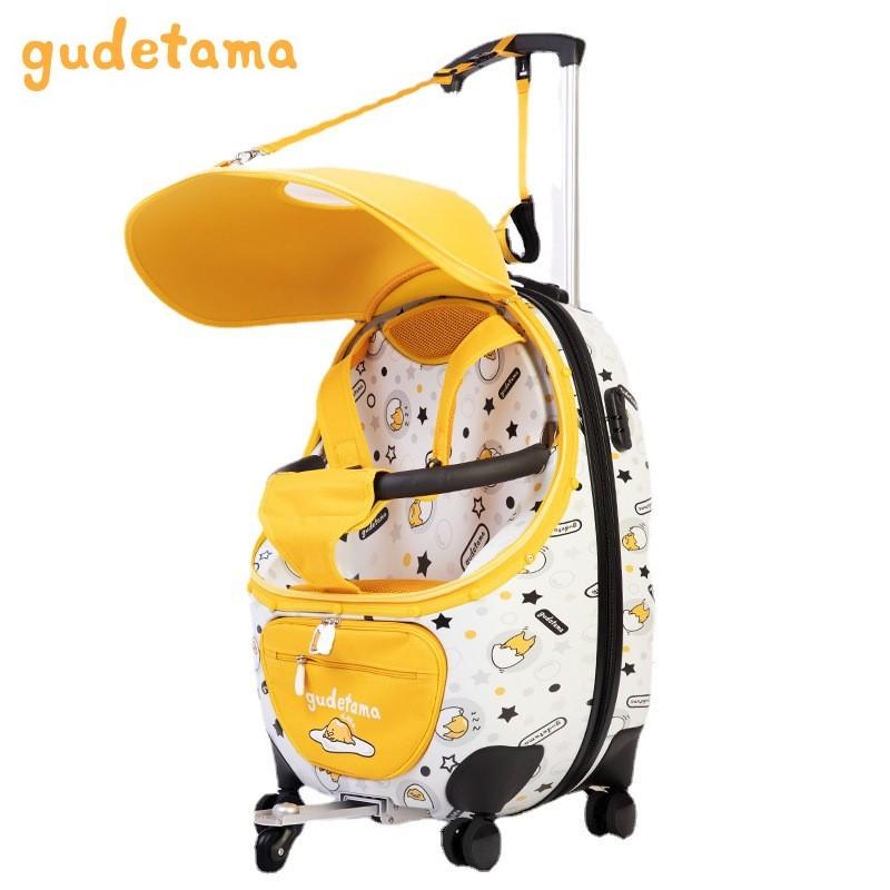 Buy Baby Cart Trolley Case Trojan Can Sit Suitcase 2 in 1 Function ...