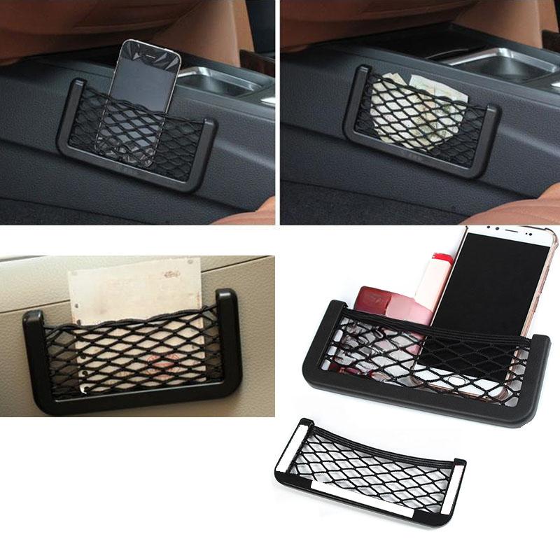Cheap Multifunctional Car Net Pocket Storage Bag Paste Net Pocket Phone ...