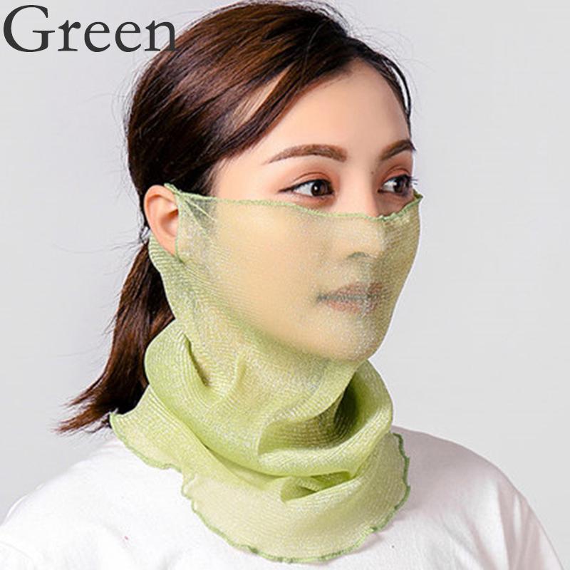 Buy 1PC Sun Proof Scarf Reusable Chiffon Face Mask Hanging Ear ...