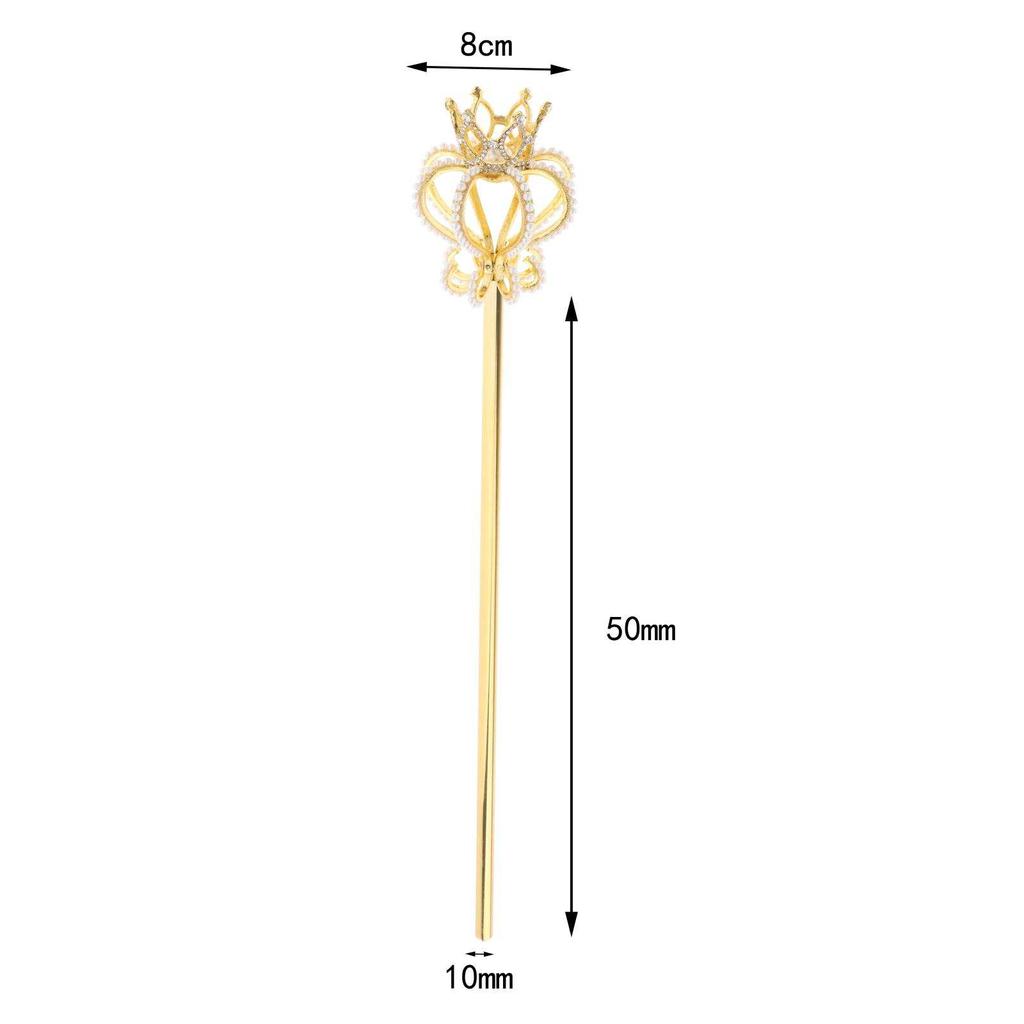 Buy Alloy Fairy Wands Queen Scepter Handheld Props Cosplay Golden ...