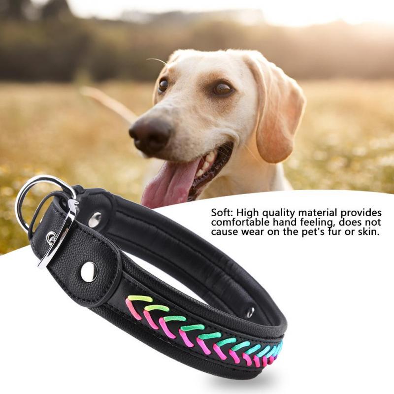Buy Personalized Artificial Leather Dog Collar with Engraving Metal ...