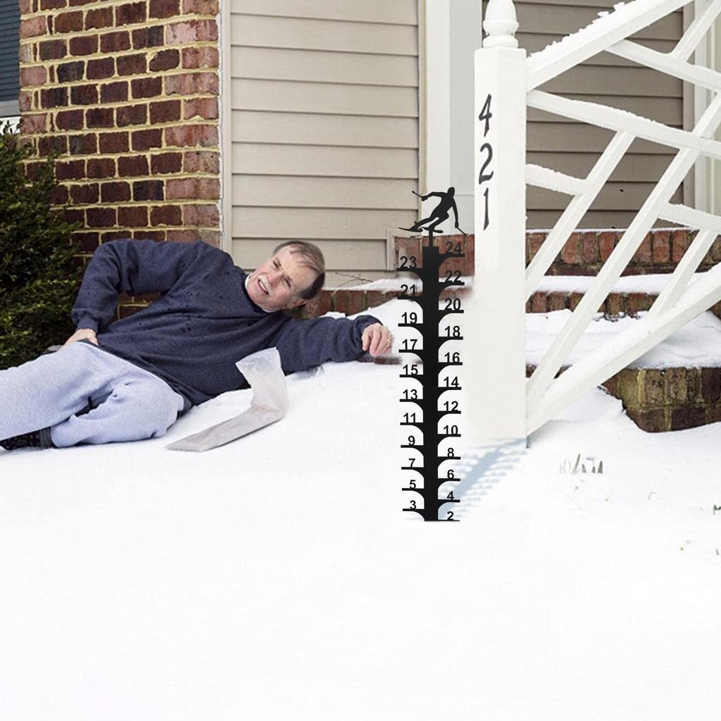 Satın alın 24 Inch Snow Meter Hand Made Metal Outdoor Garden Snow Meter ...