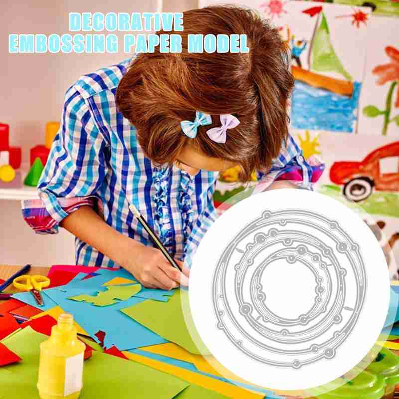 Buy 3D Irregular Line Circles Nesting Frames Metal Cutting Dies For DIY ...