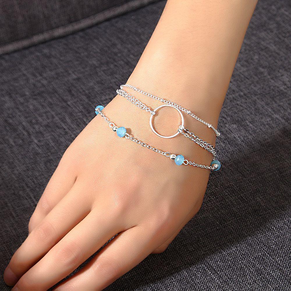 Buy New Geometric Circle Bangle Jewelry Wristband Bracelet at ...