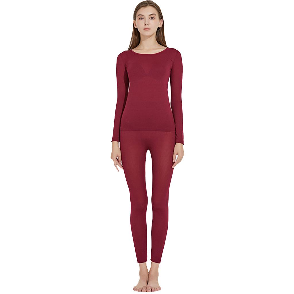 Buy HUA Seamless Elastic Inner Wear Thermal Underwear (Top & Bottom ...