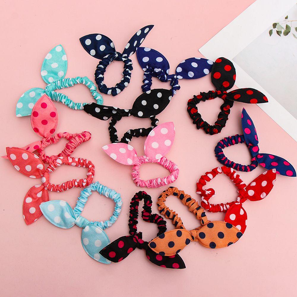 Cheap Cute Bunny Ear Hair Ring Elastic Hair Accessories Rubber Band ...