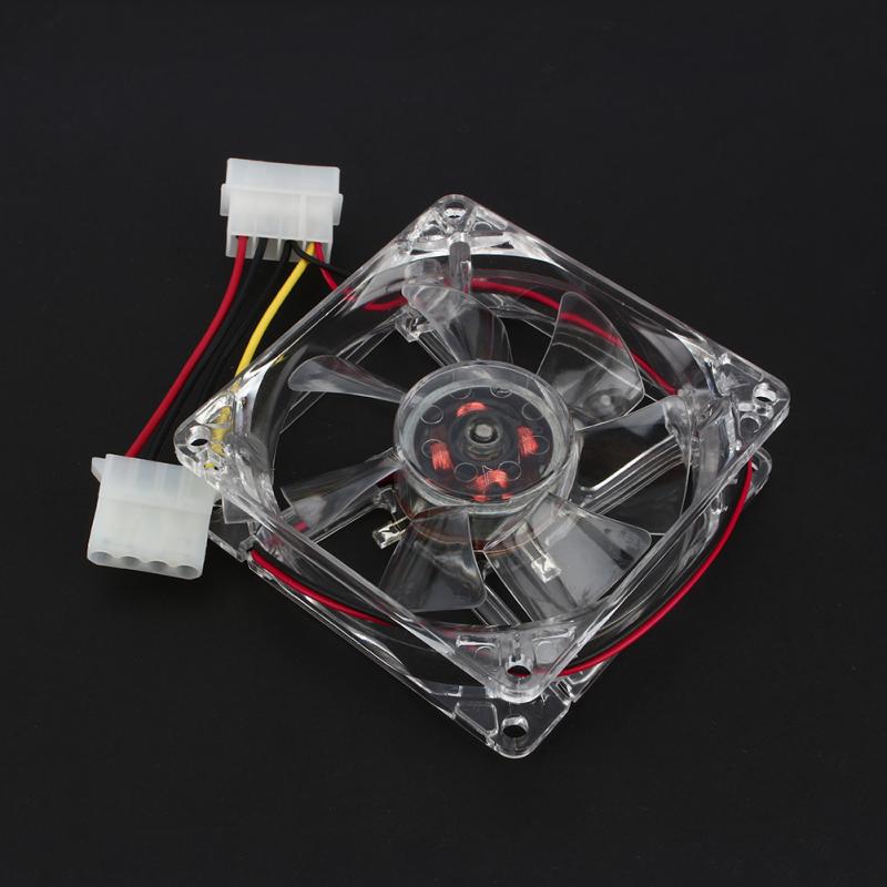 4Pin DC 12V Blue LED Light CPU PC Computer Cooling Case Fan DIY ...