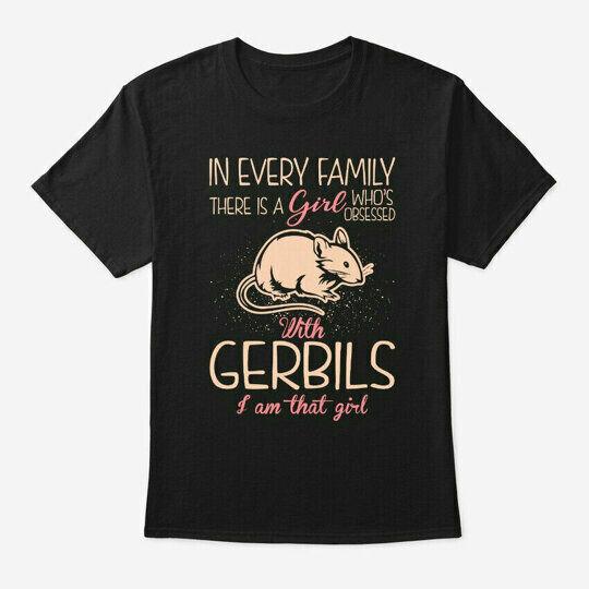 Kjøp Obsessed With Gerbils Tee T Shirt Cartoon Printed T-shirt Black ...