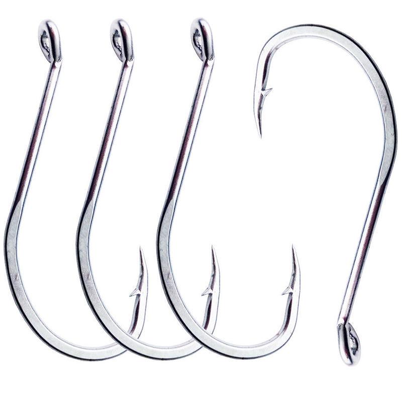Buy 100pcs Stainless Steel Hooks 92554 Long Shank Octopus Fishing Hooks ...
