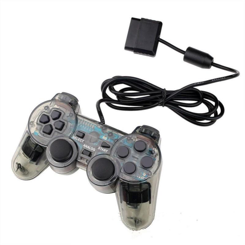 Cumpără Pentru gamepad cu fir dublă vibrație transparentă joc Joystick ...