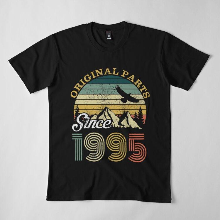 Buy Men Premium Cotton Harajuku T-Shirt Orignial Parts 1995 Year Print ...