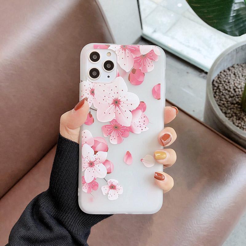 Buy Flower Pattern Phone Case for iPhone 11 iPhone 6 6S 7 8 Plus Cover ...