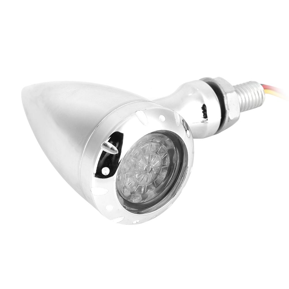 Buy 2pcs Motorcycle 10mm Steering Flashing LED Turn Signals Light ...