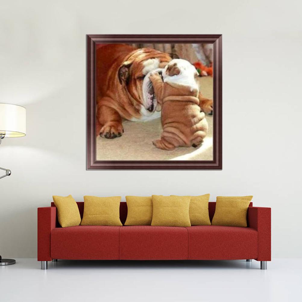 Buy 5D Diamnond Drawing of Cute Pugs DIY Diamond Wall Painting Wall ...