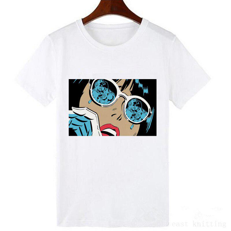 Buy Fixsys Summer Short Sleeve Women Tops Funny Kiss T Shirt Fashion ...