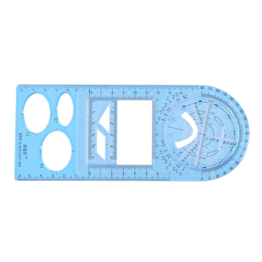 Cheap Transparent Multifunctional Activity Drawing Ruler Drawing Tool ...