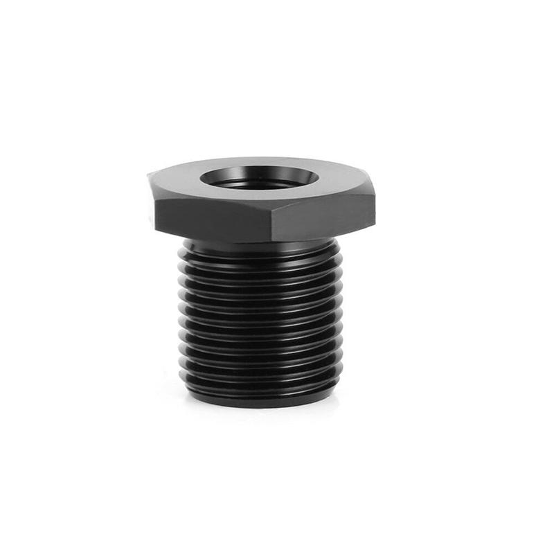 Buy 1/2-28 To 3/4-16 Threaded Adapter Automotive Oil Filter Steel Black ...