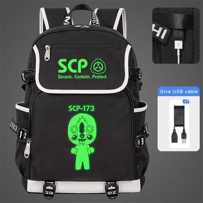 Buy High Quality Scp Green Fluorescent Luminous Backpack Scp Foundation ...