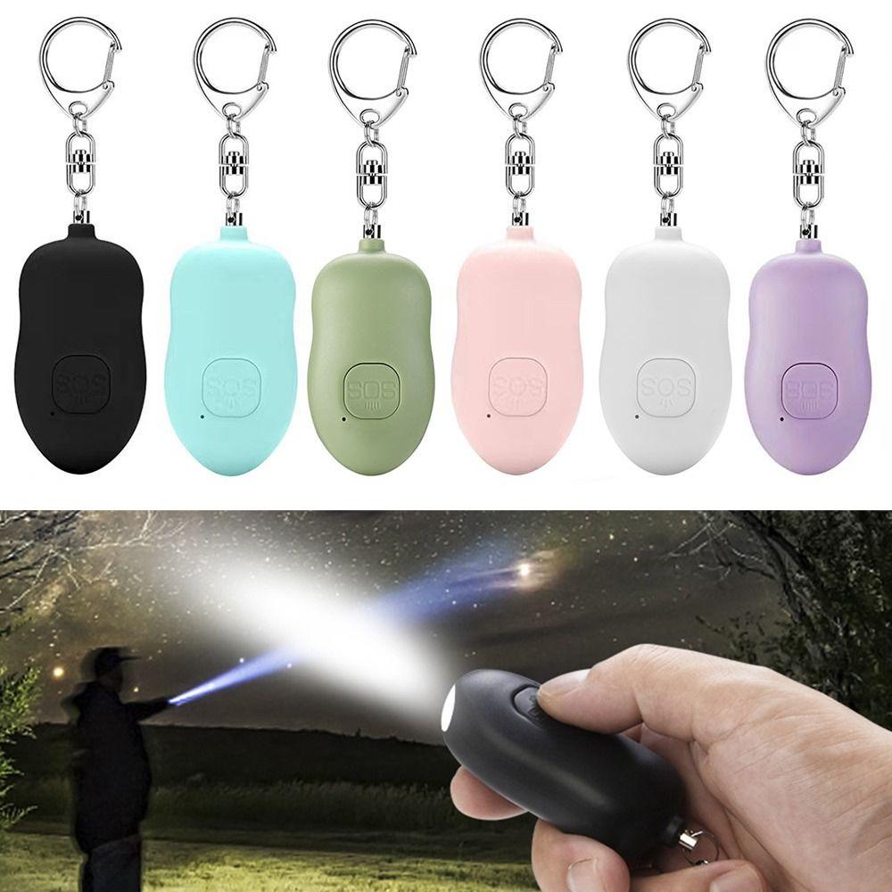 Button Security Protection Keychain Alarm Key Ring Flashlight Self ...