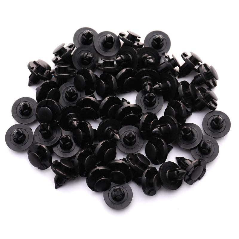 50Pcs/Set 8Mm Rivet Retainer Plastic Car Fastener Clip Bumper Fender ...