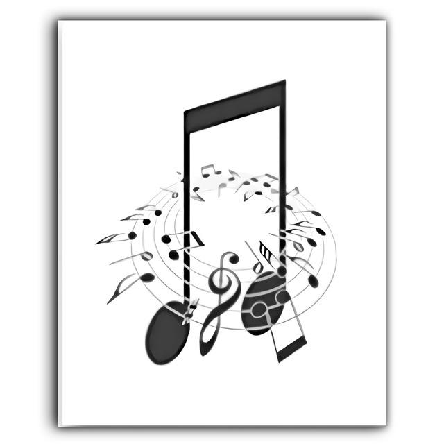 Cheap Stave New Music Poster Canvas Art Musical Note Music Classroom ...