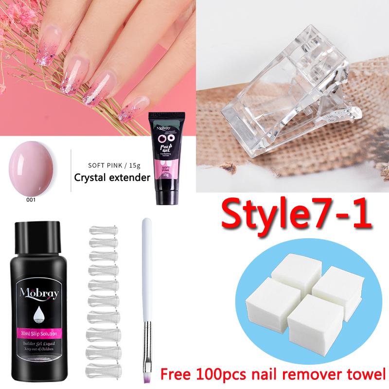 Buy Fashion 30ml Acrylic Poly Gel Set Extend Fast UV Hard Jelly Builder ...