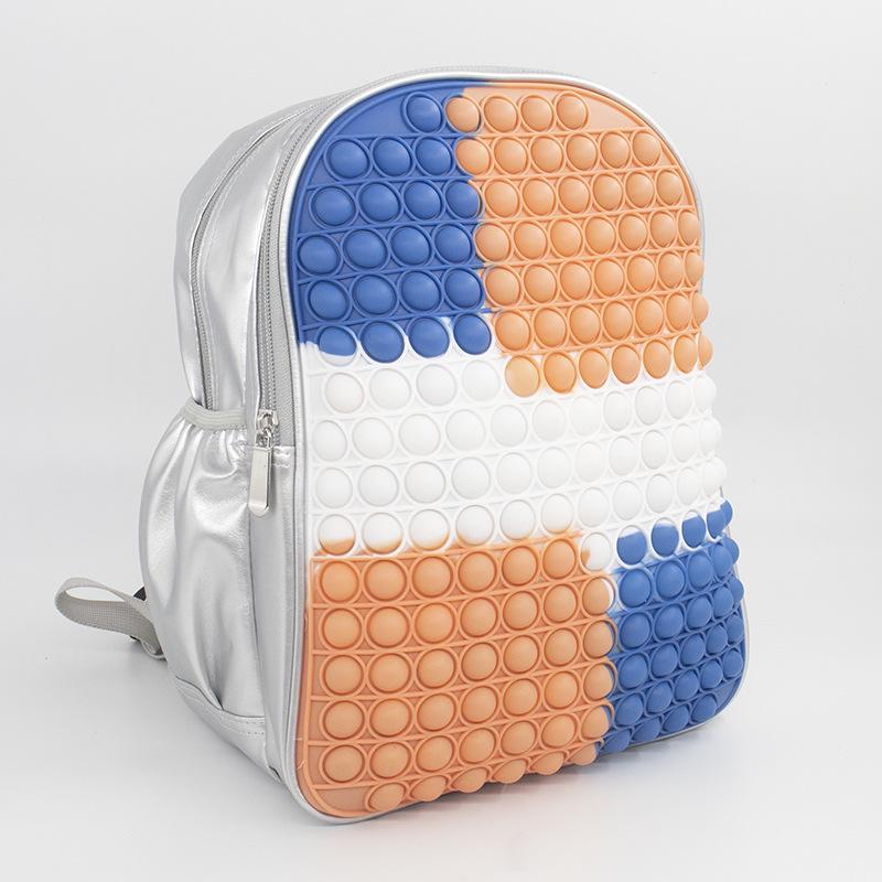 Buy Fidget Backpack Large Capacity Bag Rainbow Silicone Backpacks Pop ...