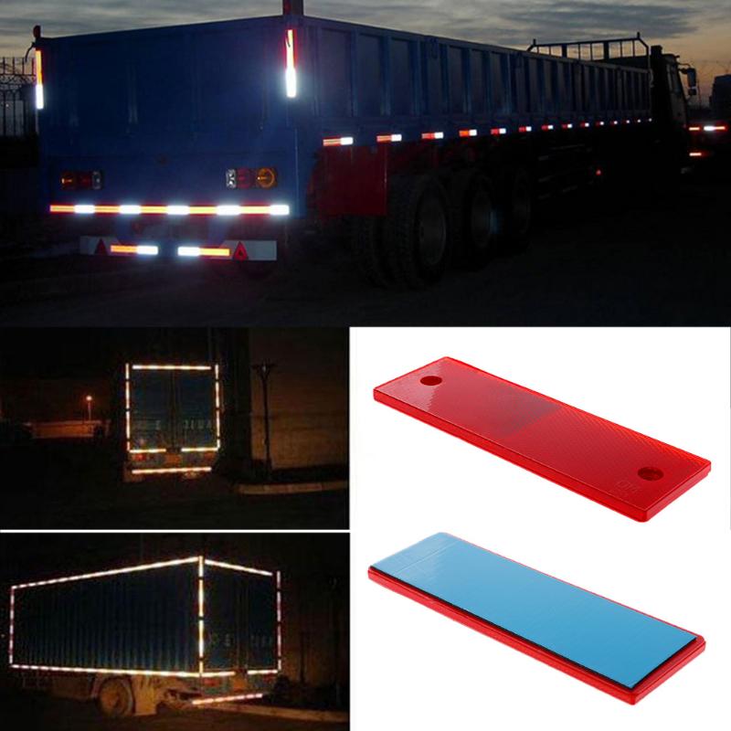 Buy 2pcs Plastic Reflector Reflective Warning Plate Stickers Sign ...