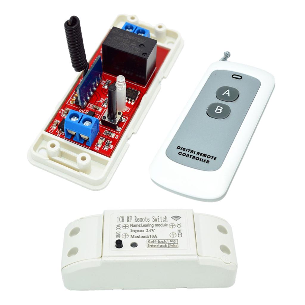 Buy 1CH 24V 433M Wireless RF Relay Switch Remote Control 15-500m ...